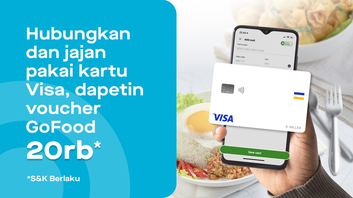 Promo Visa: Potongan harga GoFood senilai Rp20.000 di GoFood | GoFood