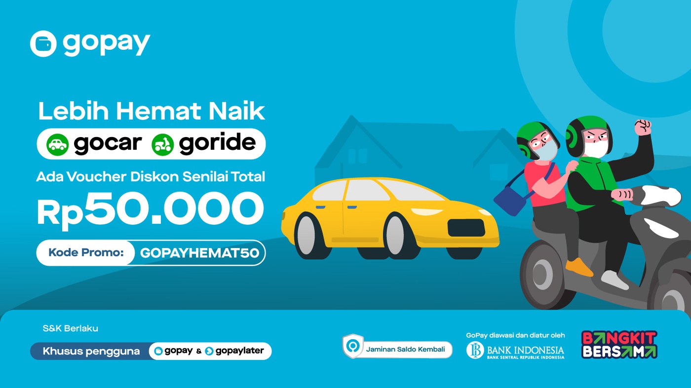 Bepergian ke Mana pun, Lebih Hemat Naik GoCar/GoRide | GoPay