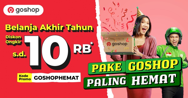 Promo GoShop Akhir Tahun, Diskon Ongkir s.d. Rp10rb! | GoShop