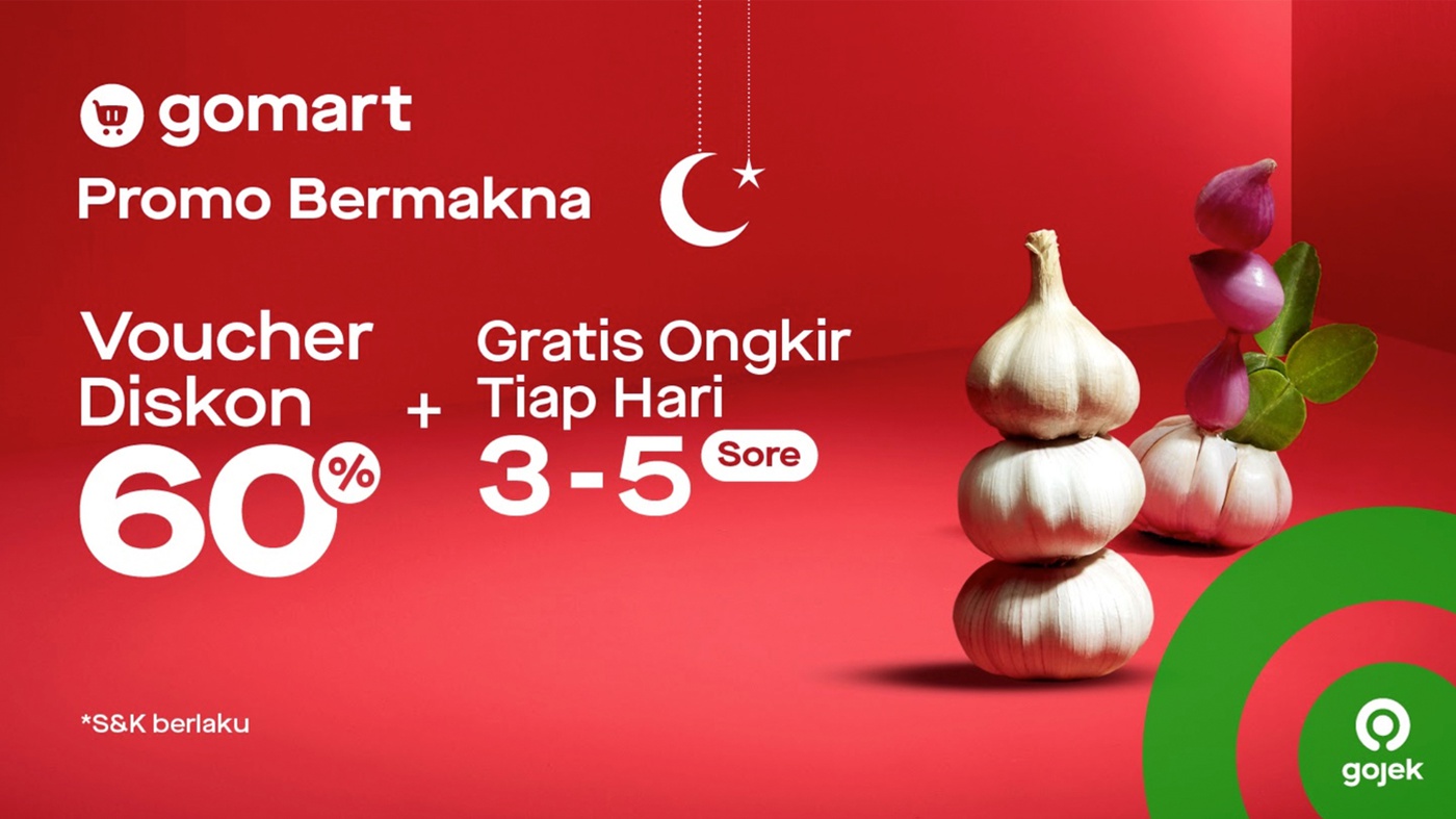 Promo Bermakna GoMart: Voucher Diskon 60% + Gratis Ongkir + Flash Sale ...