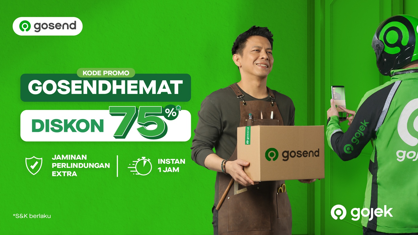 Diskon 75%, pakai Kode Promo ‘GOSENDHEMAT’! | GoSend