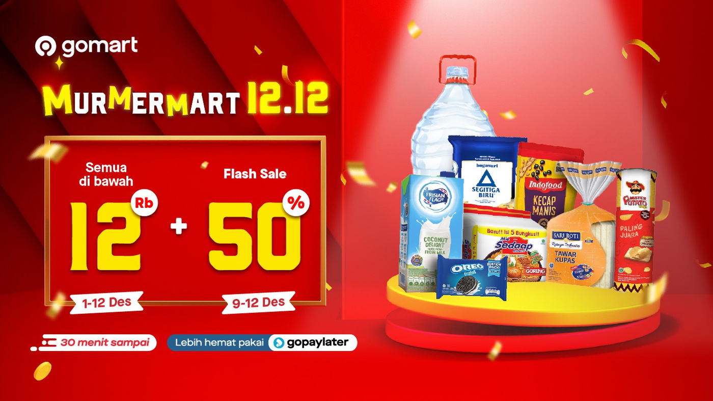 Promo 12.12 di GoMart! Hanya 1-12 Desember 2023 | GoMart