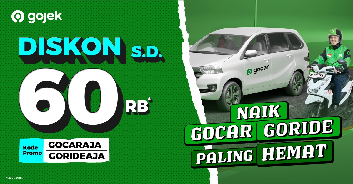 Kode promo untuk GoCar dan GoRide | Gojek