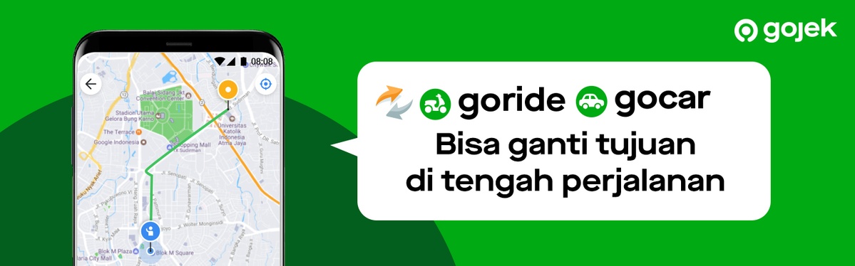 Fitur Ganti Tujuan Ada di GoRide dan GoCar | Gojek