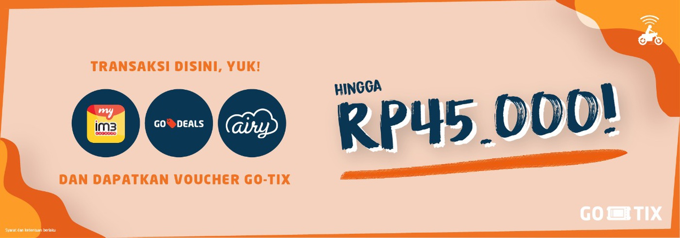 Promo Voucher GO-TIX Oktober 2018: Airy Rooms, GO-DEALS, IM3 | GoTix
