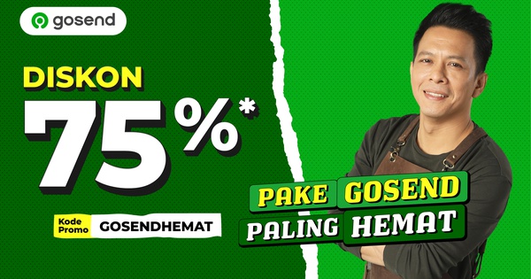 Diskon 75%, pakai Kode Promo ‘GOSENDHEMAT’! | GoSend