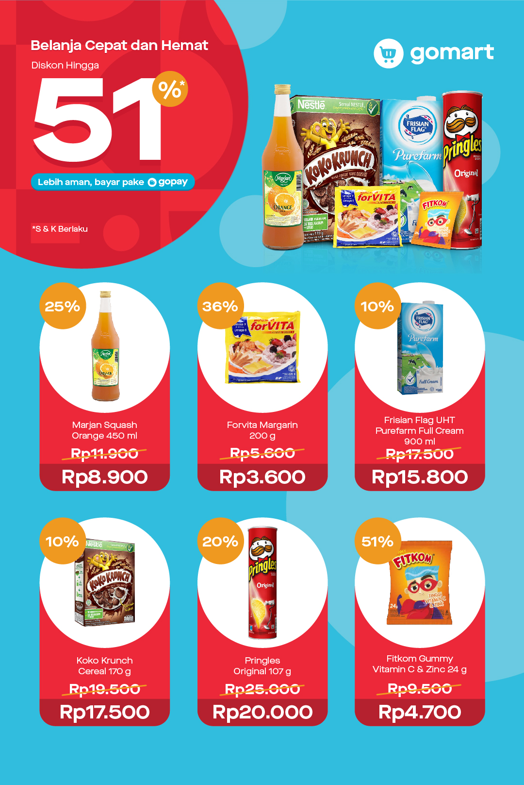 Promo Dua Mingguan, Belanja Hemat Hingga 51% | GoMart