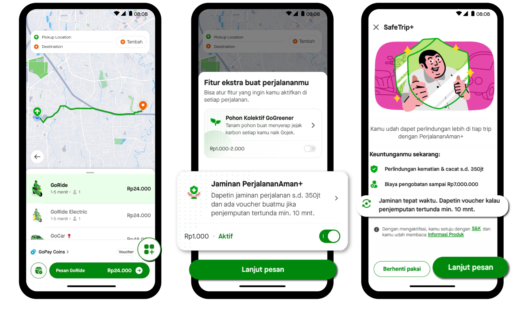 Ada voucher jaminan tepat waktu untuk GoRide dan GoCar | Gojek