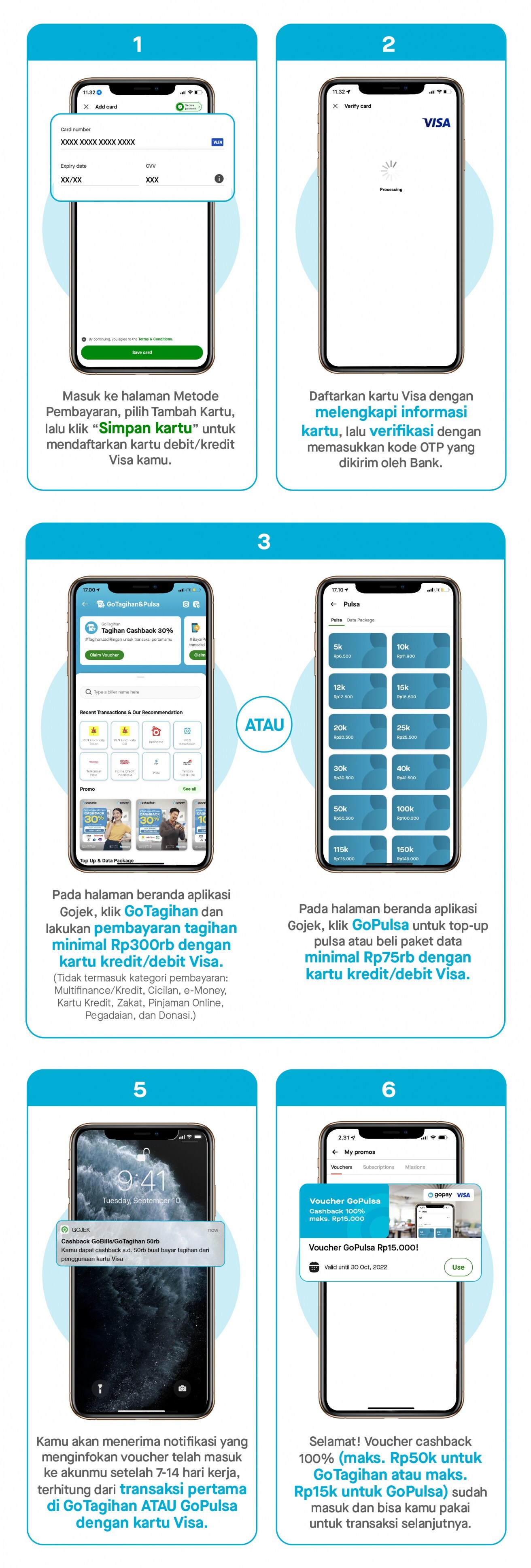 Promo Visa: Cashback GoTagihan senilai Rp50.000 | GoBills