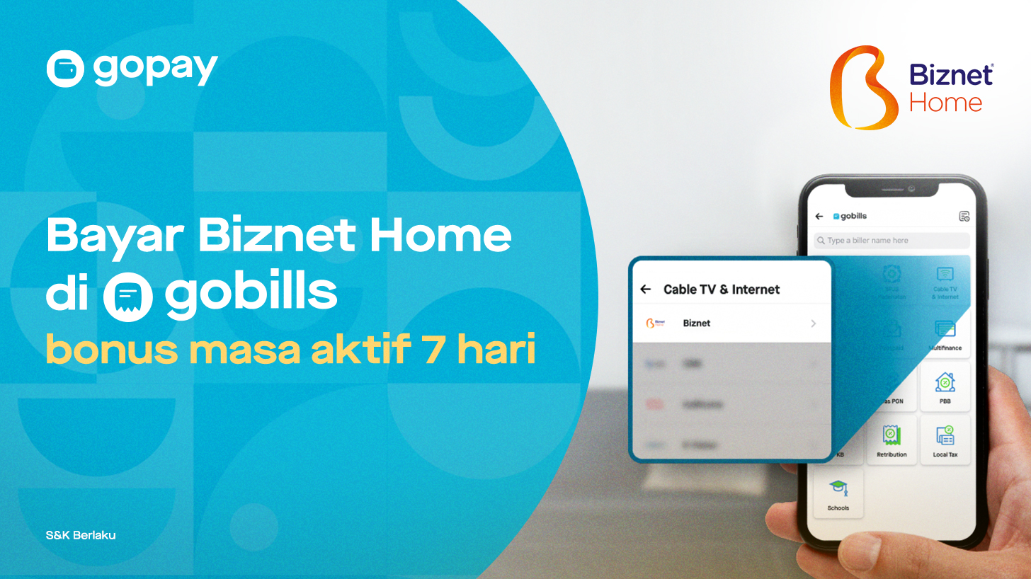 Promo Biznet Juni 2020: Bonus Masa Aktif 7 Hari | GoBills